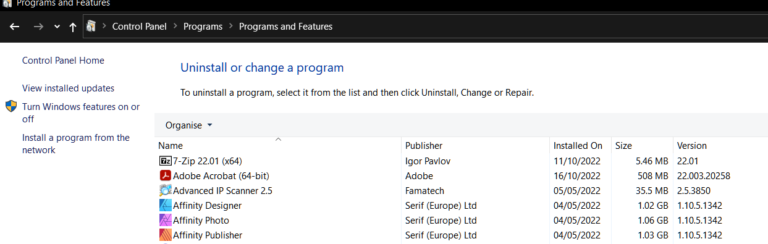 Fix: Affinity Designer, Photo and Publisher crashing when changing font